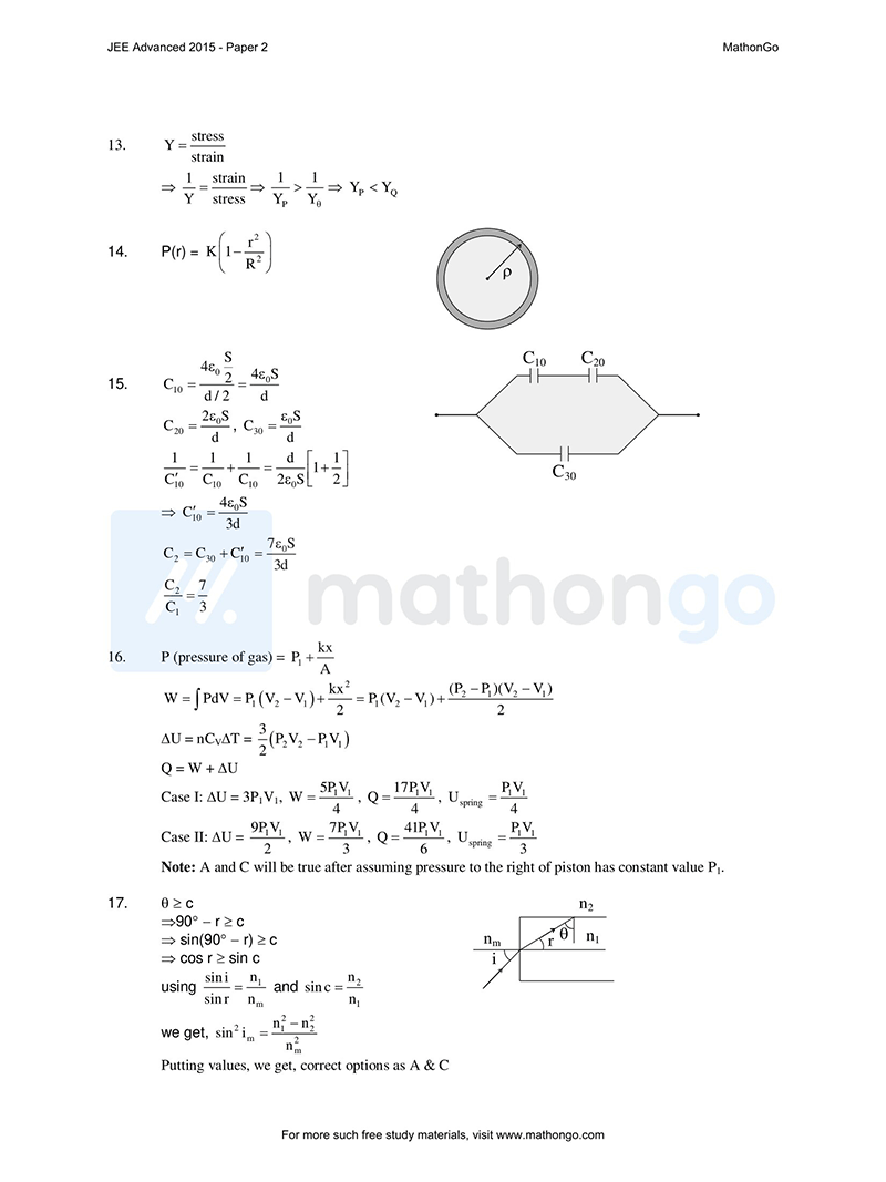 JEE Advanced 2015 Question Paper-2 – MathonGo