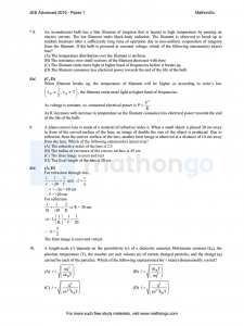 JEE Advanced 2016 Question Paper-1 – MathonGo