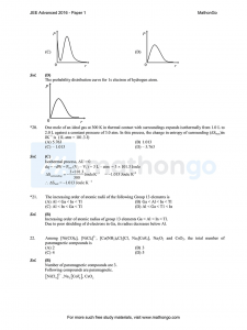JEE Advanced 2016 Question Paper-1 – MathonGo