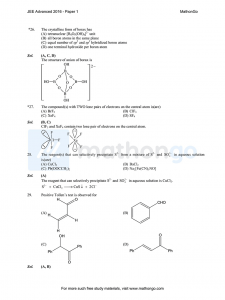 JEE Advanced 2016 Question Paper-1 – MathonGo