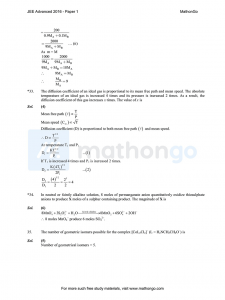 JEE Advanced 2016 Question Paper-1 – MathonGo