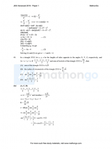 Jee Advanced 2016 Question Paper 1 Mathongo
