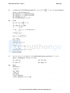 JEE Advanced 2016 Question Paper-1 – MathonGo