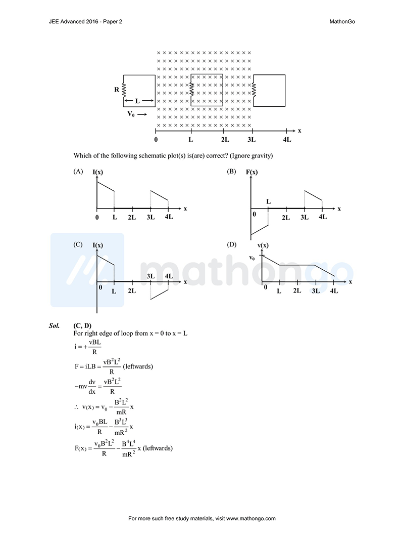 JEE Advanced 2016 Question Paper-2 – MathonGo