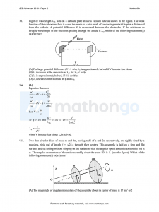 JEE Advanced 2016 Question Paper-2 – MathonGo