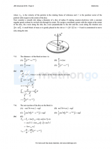 JEE Advanced 2016 Question Paper-2 – MathonGo