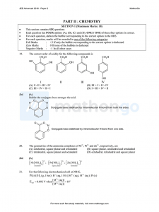 JEE Advanced 2016 Question Paper-2 – MathonGo