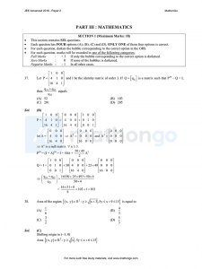 JEE Advanced 2016 Question Paper-2 – MathonGo