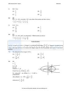 JEE Advanced 2016 Question Paper-2 – MathonGo