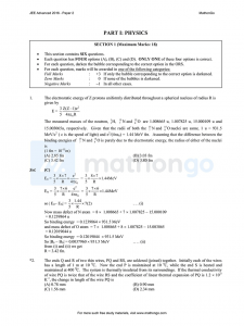 JEE Advanced 2016 Question Paper-2 – MathonGo