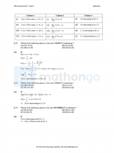 JEE Advanced 2017 Question Paper-1 – MathonGo