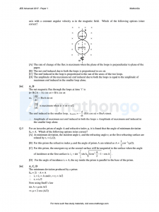 JEE Advanced 2017 Question Paper-1 – MathonGo