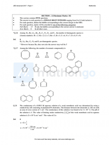 JEE Advanced 2017 Question Paper-1 – MathonGo