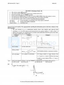JEE Advanced 2017 Question Paper-1 – MathonGo