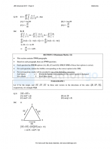 JEE Advanced 2017 Question Paper-2 – MathonGo