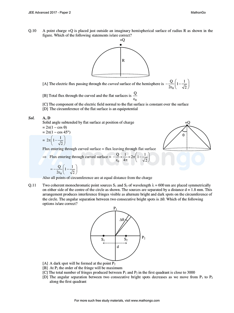 JEE Advanced 2017 Question Paper-2 – MathonGo