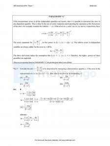 JEE Advanced 2018 Question Paper-1 – MathonGo