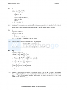 JEE Advanced 2018 Question Paper-1 – MathonGo