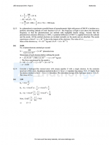 Jee Advanced 2018 Question Paper 2 Mathongo