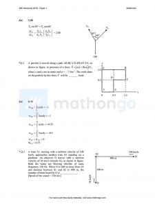 JEE Advanced 2019 Question Paper-1 – MathonGo