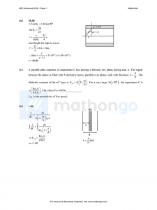 JEE Advanced 2019 Question Paper-1 – MathonGo