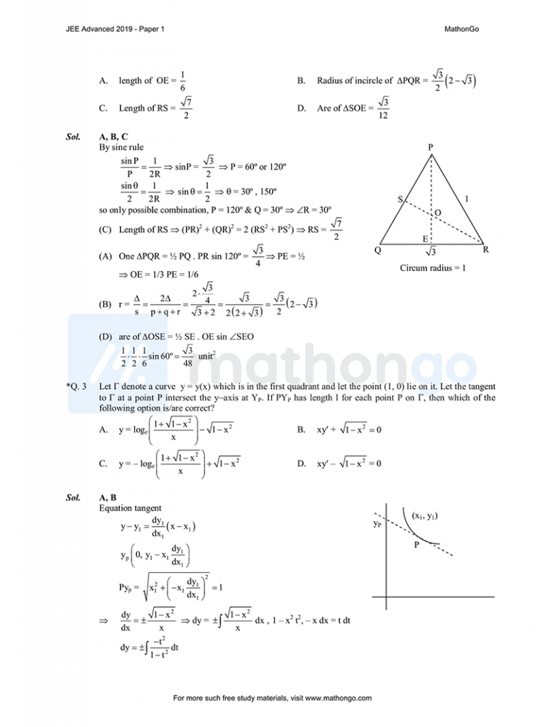 JEE Advanced 2019 Question Paper 1 MathonGo JEE Advanced 2019 Question Paper 1 MathonGo