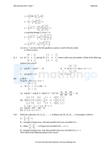 JEE Advanced 2019 Question Paper-1 – MathonGo