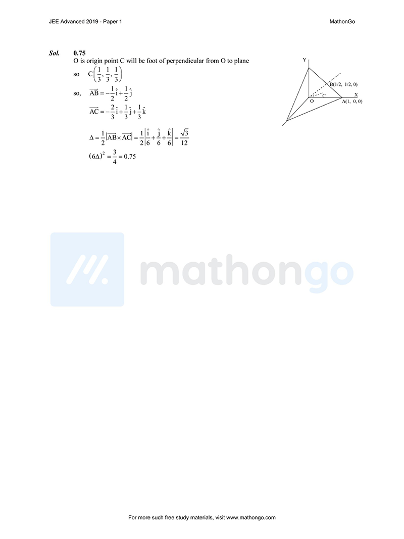 JEE Advanced 2019 Question Paper-1 – MathonGo